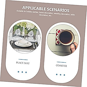 Luxshiny Home Decor 1pc Insulated Decor Table Mat for Anti Photo Outdoor Jute Dining Wedding Circles Pad Anti-scalding Decorative Creative Woven Farmhouse Rustic Dish Cloth Supplies Room Boho Decor