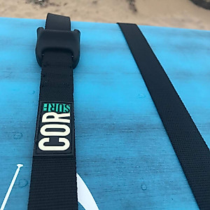 COR Surf Premium 10 Foot 'No Scratch' Cam Buckle Tie Down Straps with Protective Silicone for Surfboards, Paddle Boards, Kayaks and Canoes (15')