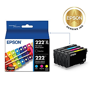 Epson T222 Standard-Capacity Color and High-Capacity Black Multi-Pack