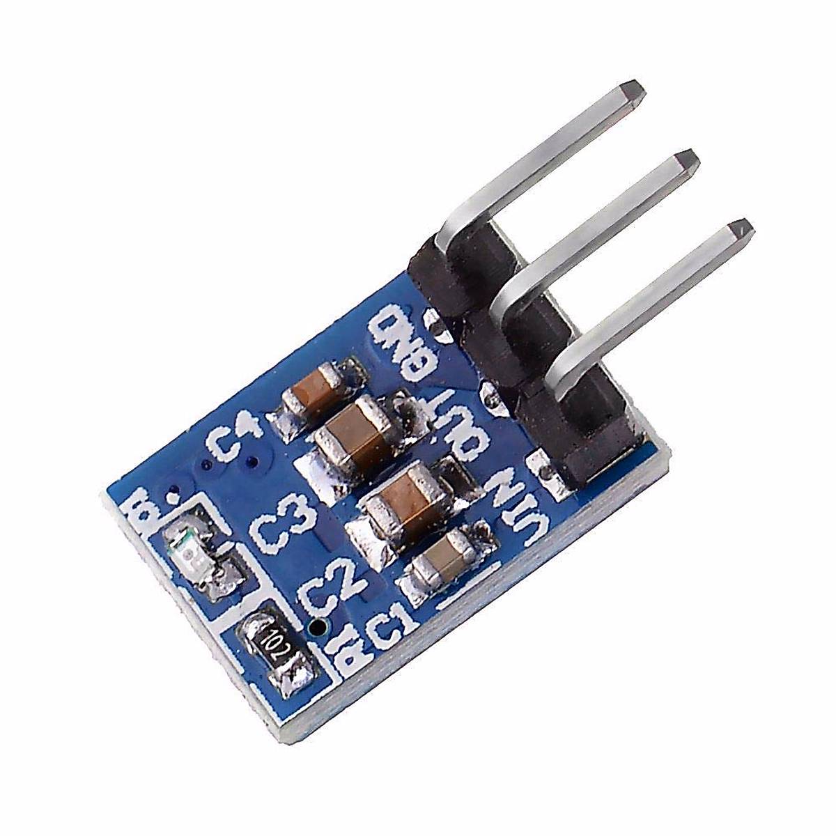 DAOKI 10Pcs 5V to 3.3V Step-Down Power Supply Buck Module DC 4.75V-12V to 3.3V Voltage Regulator AMS1117-3.3 LDO 800MA Buck Module Soldering Kit