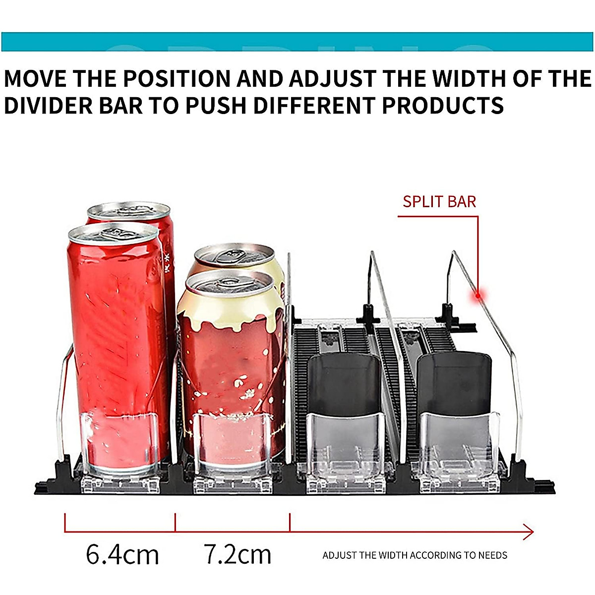 Supermarket Freezer Beverage Pusher, Freezer Beverage Holder, Automatic Beverage Pusher and Puller, Beverage Pusher