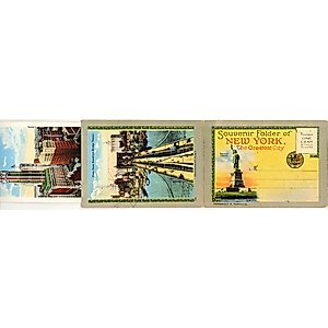 New York City "The Greatest City" (1940's Small Woolworth Postcard Folder)