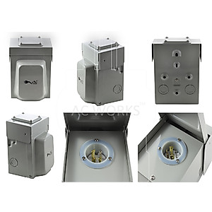 AC WORKS Super Durable Industrial Grade Locking Power Input Inlet (L14-30 Metal Box)