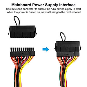 3pcs 24-Pin ATX Power Supply Jumper Bridge Connector PSU Tester