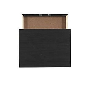 Linon Rolling Storage Corinne Cart, Six Wide Drawers, Black Wide