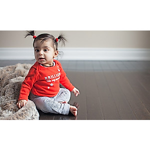 Go Little One Go Anti-Slip Bamboo Baby Crawling Leggings Pants - Helps Learning to Crawl on Slippery Floors Easier and Safer (Heather Grey, One Size)