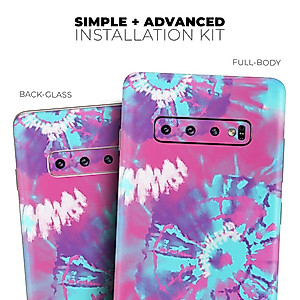 DesignSkinz Spiral Tie Dye V5 Protective Vinyl Decal Wrap Skin Cover Compatible with The Samsung Galaxy S20 (Screen Trim & Back Glass Skin)