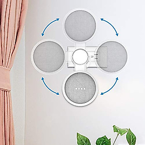 HomeMount Wall Mount for Google Home Mini or Google Nest Mini (2nd Gen),Space-Saving Outlet Holder Accessories for Google Mini Voice Assistant (White)