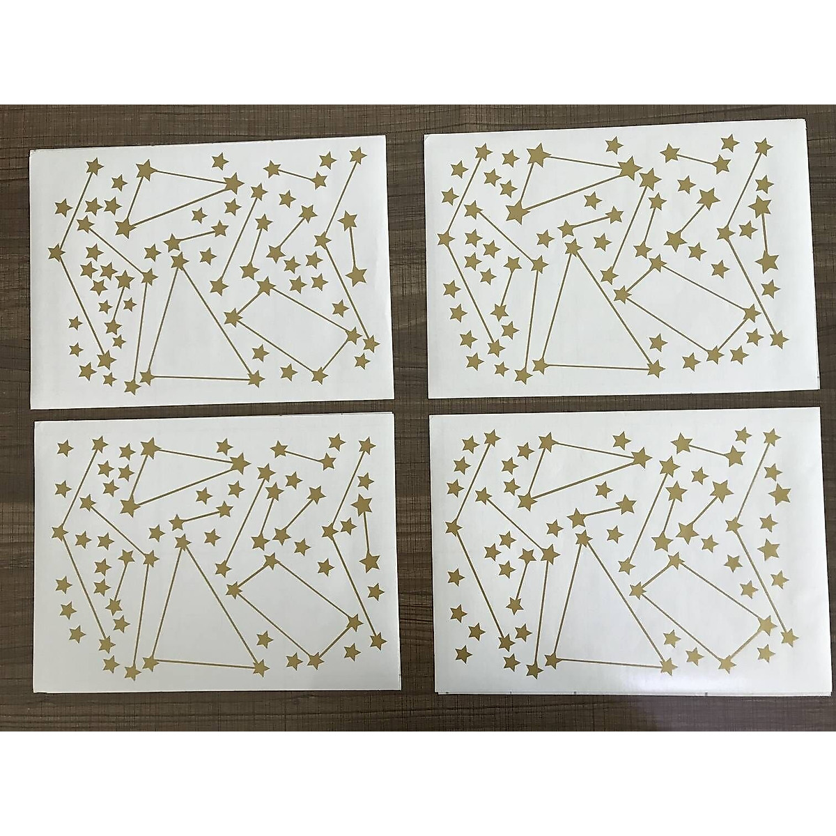 DXLING 190 Gold Star Constellation Wall Decal Kids Bedroom Removable Decoration Outer Space Nursery Sticekrs Zodiac Astronomy Art Mural Decor ZB162 (Gold)