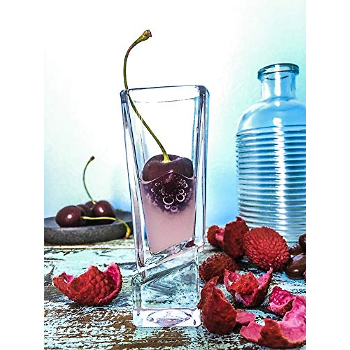 JoyJolt Carre Shot Glasses Square Heavy Base Shot Glass Set Of 4, 1.8-Ounce