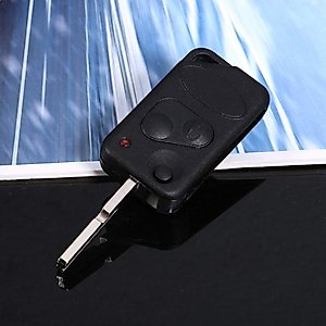 Car Key Shell, Flip Folding Remote 2 Buttons Car Key Fob Shell Case For P38