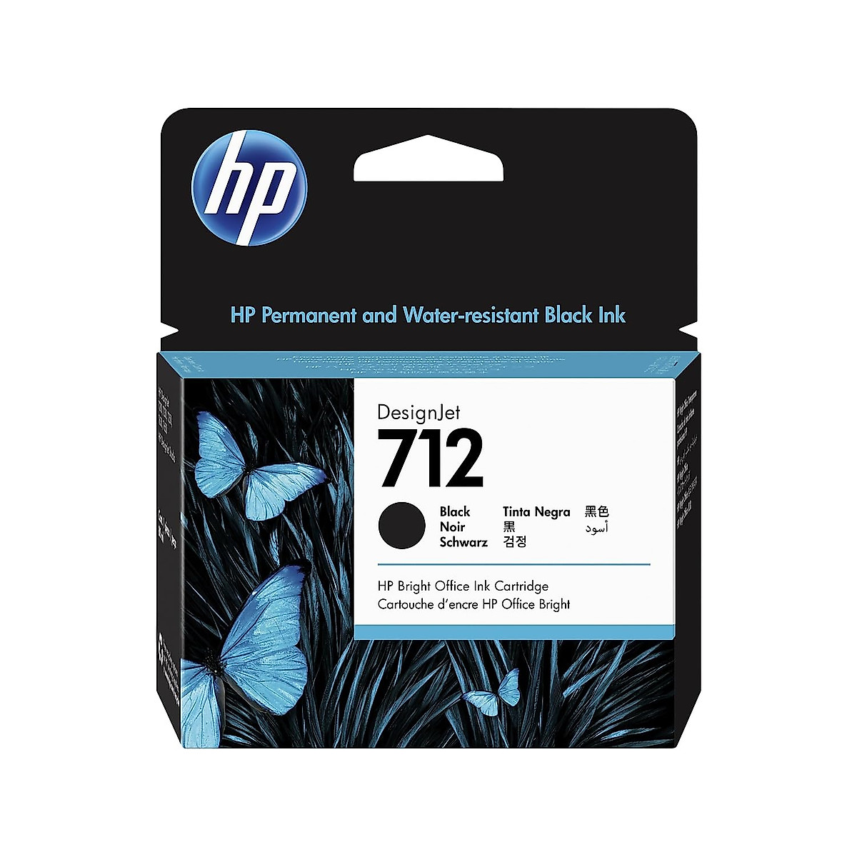 HP 712 Black 80-ml Genuine Ink Cartridge (3ED71A) for DesignJet T650, T630, T230, T210 & Studio Plotter Printers