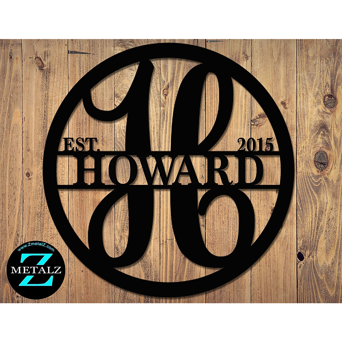 Personalized Metal Monogram Sign. Wedding Gift. Family Name Sign. Outdoor Name Sign. Anniversary. Last Name Sign. Metal Sign. Front Door.