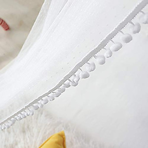 Volowoo Bed Canopy for Kids,Princess Canopy Hanging Mosquito Net for Baby Crib Nursery Room, Out Door Events,Woodland Nursery Decor,with Star (Pink, S (Bottom Circumference 640cm))