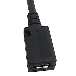 AFUNTA USB 2.0 Micro 5 Pin Female to Standard USB Male Extension Cable for Data Transfer -5 inch