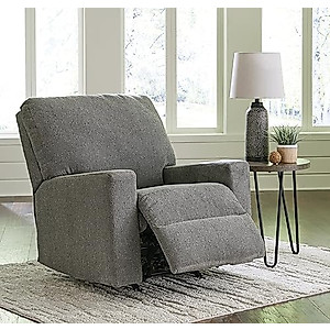 Signature Design by Ashley Deltona Casual Manual Rocker Recliner, Gray