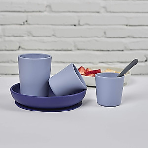 Silicone Baby Cup 2Pack, Silicone Cup for Toddlers, Baby Open Cup BPA/Phthalate Free, Shatter Proof. (Gray)