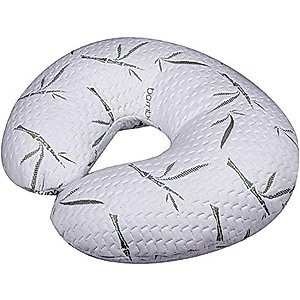 Golden Linens LLC Nursing, Breastfeeding Support Pillow, Portable for Travel | Nursing Pillow for Boys & Girls with Washable Zippered Bamboo Pillow Covered