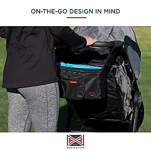 Diaper Bag Backpack and Stroller Organizer Black Bundle