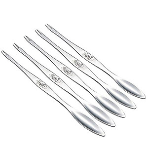 ccHuDE 10 Pcs Mini Natural Wood Crab Lobster Hammer Mallets and 2 Pcs Stainless Steel Crab Leg Forks Seafood Tool Sets