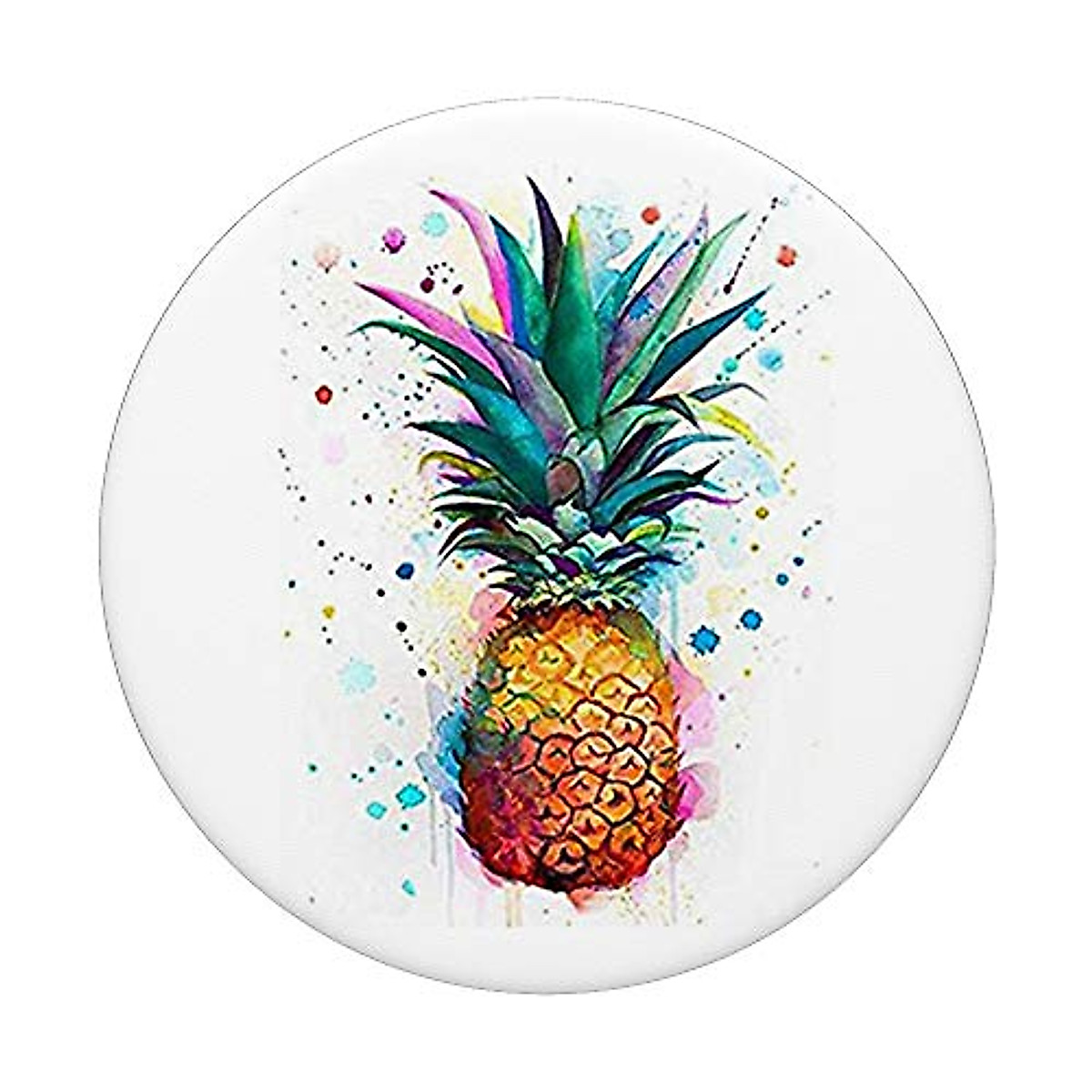 Cool Pineapple Design Watercolor Pineapple PopSockets Swappable PopGrip
