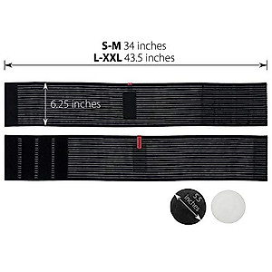 ORTONYX Umbilical Hernia Belt for Men and Women - Abdominal Support Binder with Compression Pad - Navel Ventral Epigastric Incisional and Belly Button Hernias Surgery Prevention Aid (Large-XXL)