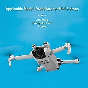 Drone Propellers, Powerful High Rigidity Drone Wing Blades PC Drone Accessories Strong and Light Pulling Force for Mini 3 (Orange Edge)