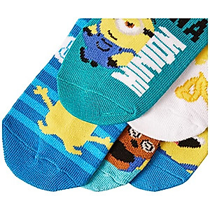 Despicable Me Girls Minions 5 Pack No Show Socks