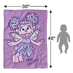 LOGOVISION Sesame Street Lightweight Baby Blanket, 30"X40", Simple Abby Unisex for Infants Girls & Boys
