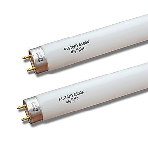 F15T8-D Daylight 15W Fluorescent Bulb,18'' F15T8/DL 6500K T8 Linear Preheat Lighting Lamps, G13 bi-pin Base