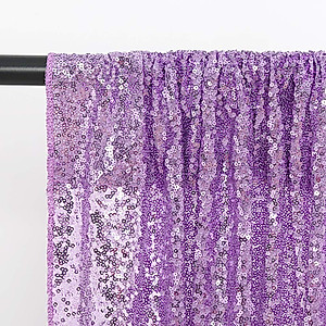 Sparkly Sequin Backdrop Curtain 4 Packs 2ftx8ft Wedding Party Backdrop Lavender Sequence Sequin Photo Booth Backdrop