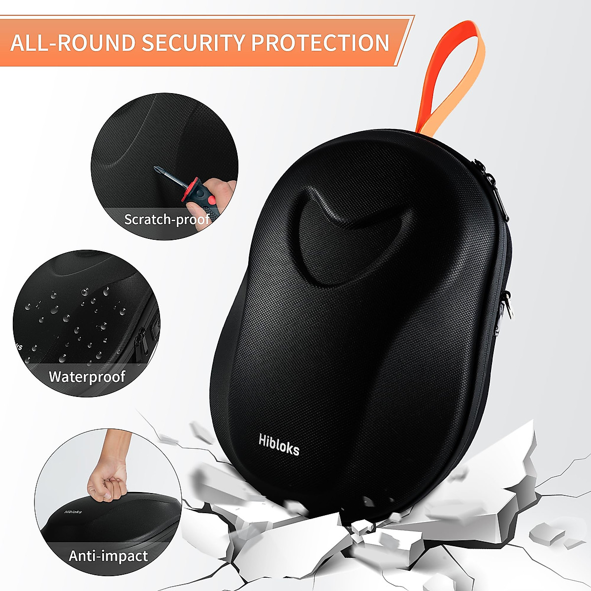 RCGEEK HiBloks Carrying Case for Meta Quest 3 Accessories, Hard Travel Case for Oculus Quest 3 All-in-One VR Headset and Controllers, Quest 3 Backpack Portable Storage Bag