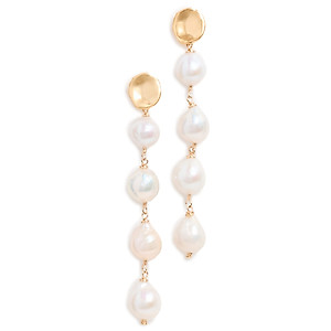 Brinker & Eliza Women's Gigi Earrings, Pearl, Off White, One Size