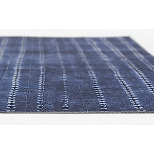 Novogratz by Momeni Bolt Polyester Denim Area Rug 9' X 12'