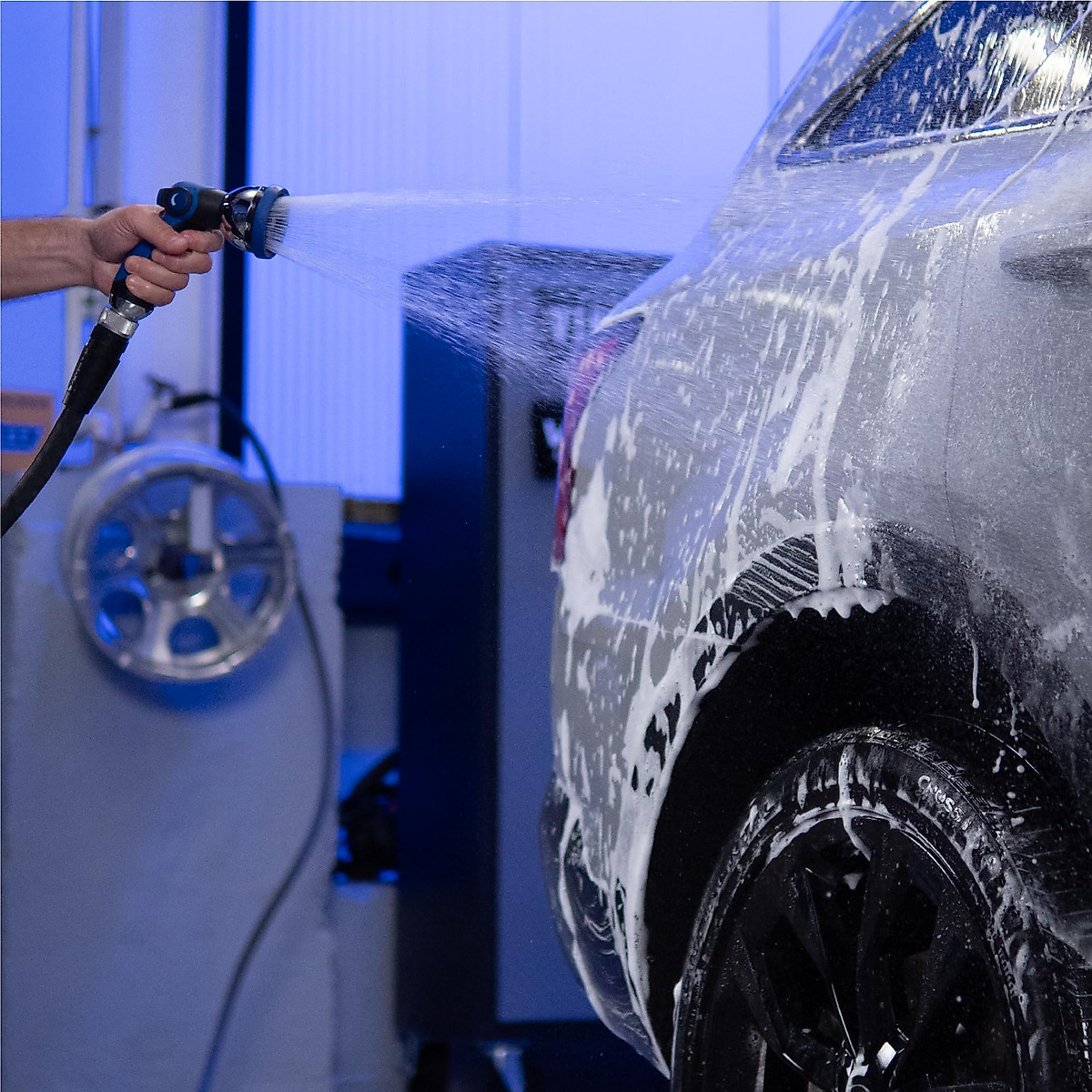 VIKING Hose Nozzle, Garden Hose Nozzle with 10 Spray Patterns, Adjustable Heavy Duty Thumb Control Water Hose for Washing Car, Watering Plants, Washing Pets, and Home Use