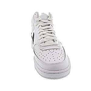 Nike Men's Court Vision Mid Sneaker, White/Blackwhite, 9 Regular US