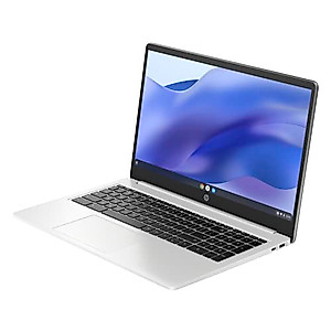 HP Chromebook 15 15.6" HD (Intel Pentium N6000, 8GB RAM, 128GB Storage (64GB eMMc + 64GB SD Card), UHD Graphics, Numeric KB) Home & Student Laptop, Anti-Glare, Webcam, Wi-Fi, IST SD Card, Chrome OS
