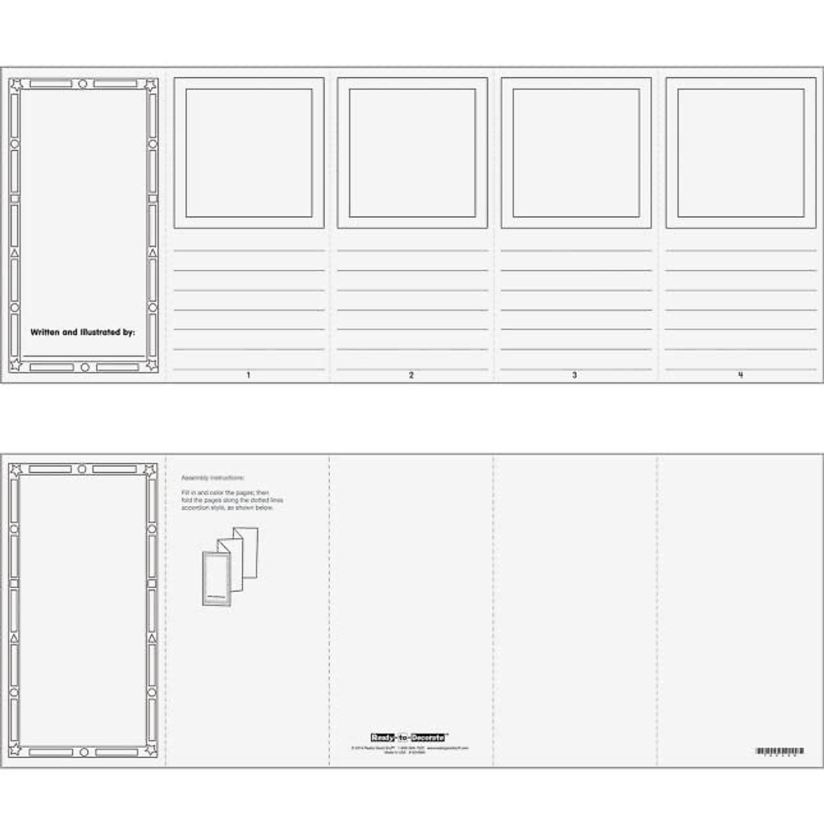 Really Good Stuff Ready-to-Decorate Fold-A-Book Set