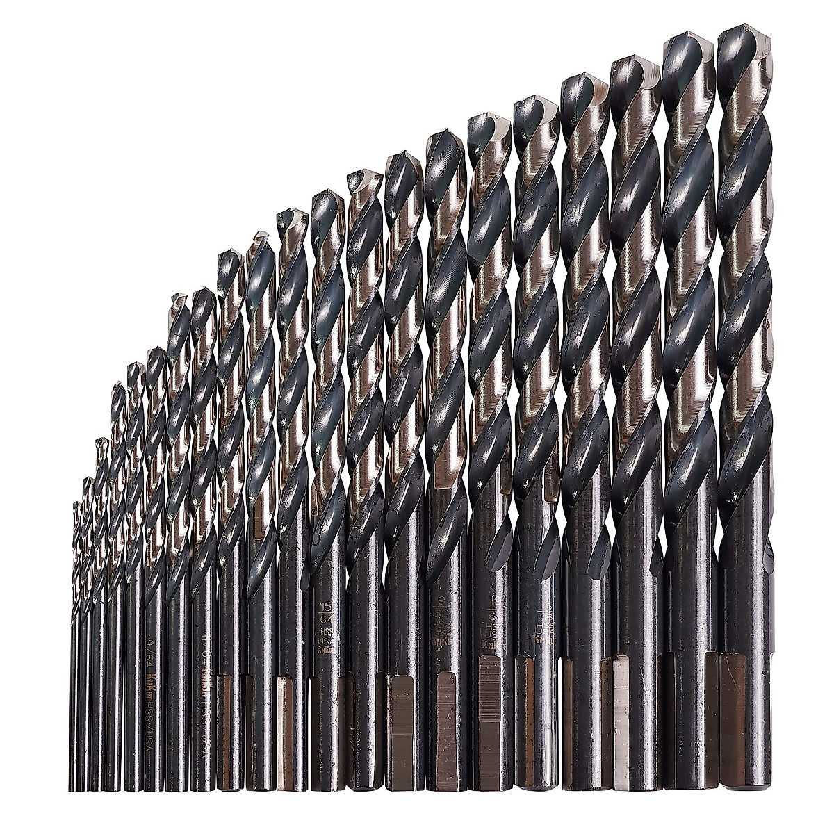 KnKut 21 Piece Jobber Length Drill Bit Set 1/16"-3/8" by 64ths