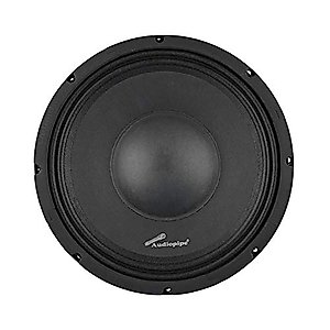 Audiopipe APSP-1050 10 Inch 700 Watt MAX, 350 Watts RMS, and 8 Ohm Dynamic Mid Range Car Audio Loudspeaker with 2.5 Inch Kapton Voice Coil, Black