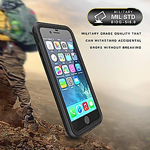 ImpactStrong iPhone 7 Plus/iPhone 8 Plus Case, Ultra Protective Case with Built-in Clear Screen Protector Full Body Cover for iPhone 7 Plus/iPhone 8 Plus (Black)