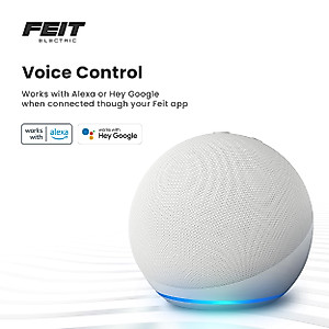 Feit Electric Smart Light Bulbs with RGB Color Changing and Tunable White, 2.4Ghz WiFi Light Bulbs, No Hub Needed, Works with Alexa and Google, Dimmable 60 Watt = LED 9W, OM60/RGBW/CA/AG/3, 3 Pack