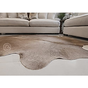 Genuine Taupe Cowhide Rug 6 x 7-8 ft. 180 x 240 cm