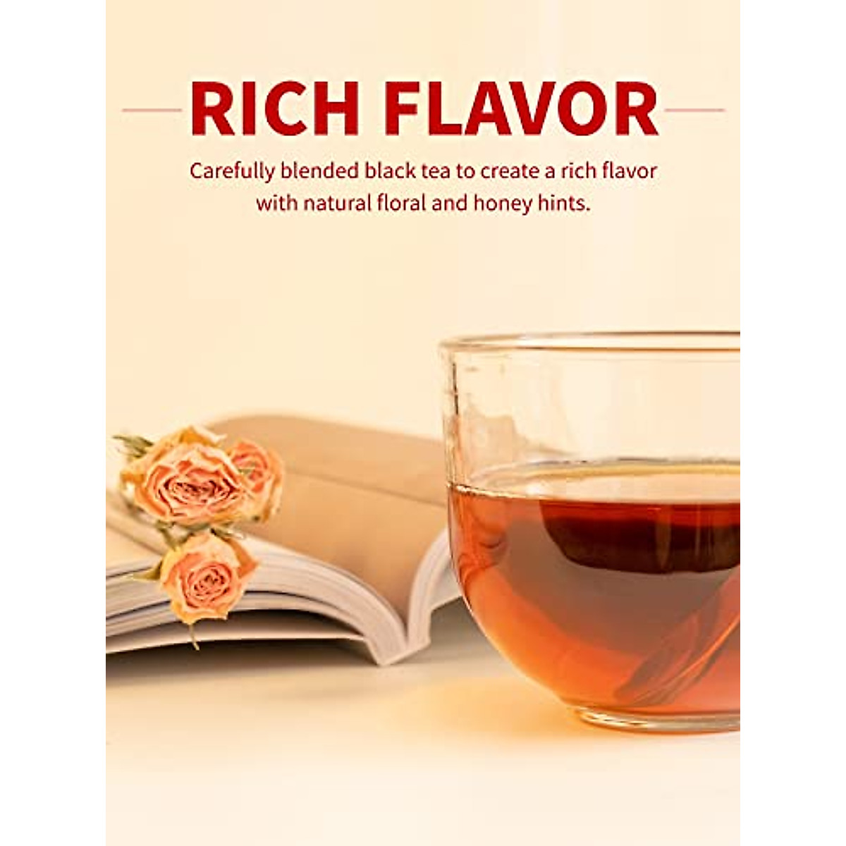 TeeLux Black Tea Bags, Natural Pure Black Tea, Smooth & Full-Bodied Flavor, Caffeinated, 100 Count Tea Bags