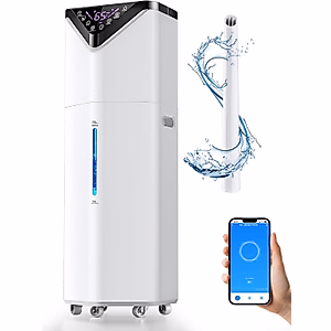 19L/5Gal Large Humidifiers for Bedroom 2800 sq ft, Quiet Humidifiers for Large Room, Floor Humidifier with 3 Mist Mode & Auto 180°Mist Tube for Home Whole House School Office Commercial Plants