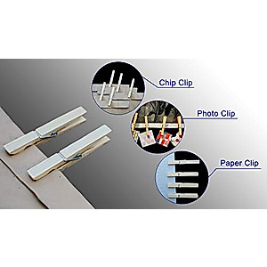 120 Count (Pack of 1) Wooden Clothespins for Crafts, Natural Clothes Pins, Photo Picture Holder, Party Favor Clips, Weddings, Scrapbooks, Baby Showers, Birthday, Holiday (4 x.5 inches)