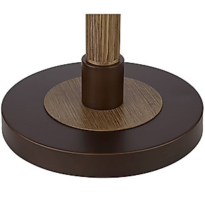 Franklin Iron Works Astoria Rustic Farmhouse Industrial Standing Floor Lamp Tree 3-Light 71" Tall Bronze Faux Wood Faux Tea Alabaster Glass for Living Room Reading House Bedroom Home Office