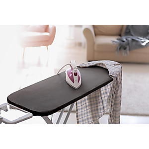 Encasa Homes Replacement Ironing Board Cover with Extra Thick Pad, Plain Colors, Elasticated, (Fits Standard X-Large Boards of 57"x22") Heat Reflective, Scorch Resistant, Heavy Duty - Grey