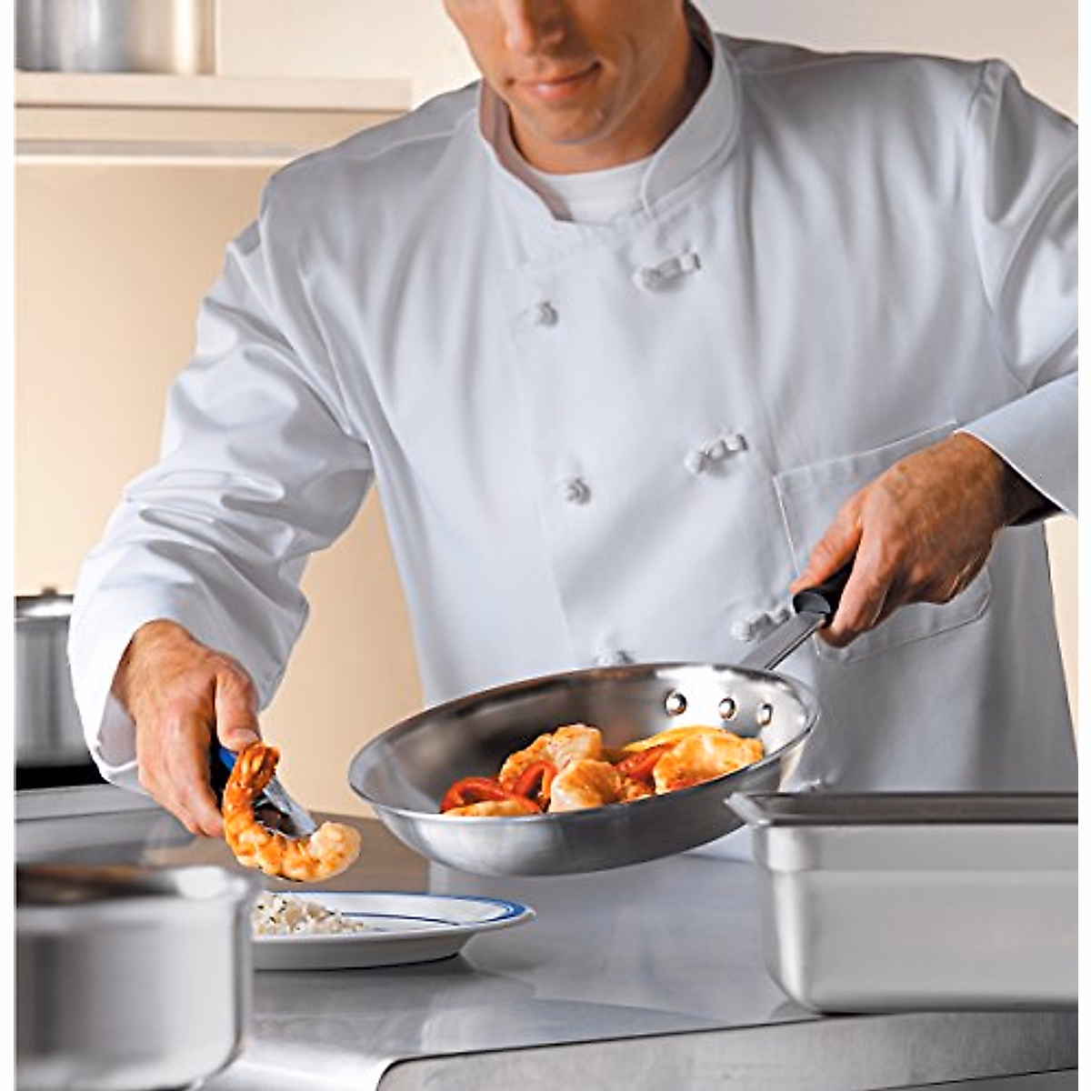 Carlisle FoodService Products 60907XRS Scratch-Resistant Aluminum Non-Stick Fry Pan With Removable Silicone Sleeve, 7