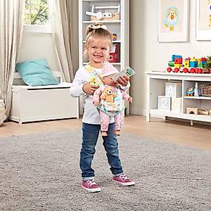 Melissa & Doug Mine to Love Carrier Play Set for Baby Dolls with Toy Bear, Bottle, Rattle, Activity Card, 14.25 x 8.25 x 2.5